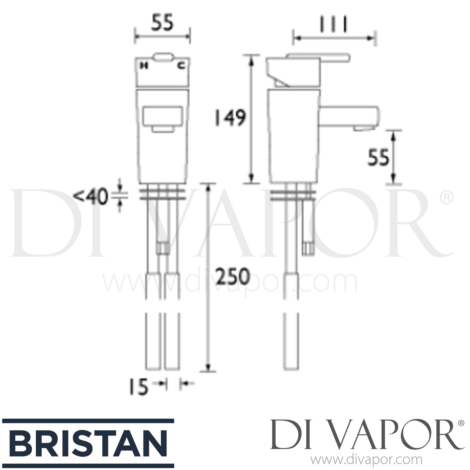 Bristan QU BASNW C GEN1 Qube Basin Mixer Tap - 18/05/2007 - Spare Parts Bristan QU BASNW C GEN1 Qube Basin Mixer Tap - 18/05/2007 - Spare Parts