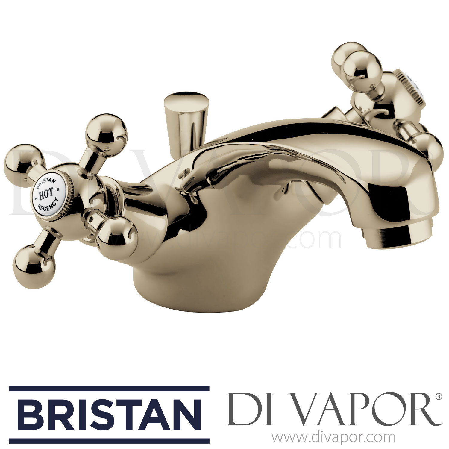 Bristan R BAS G Regency Basin Mixer with Pop-Up Waste - Gold Spare Parts