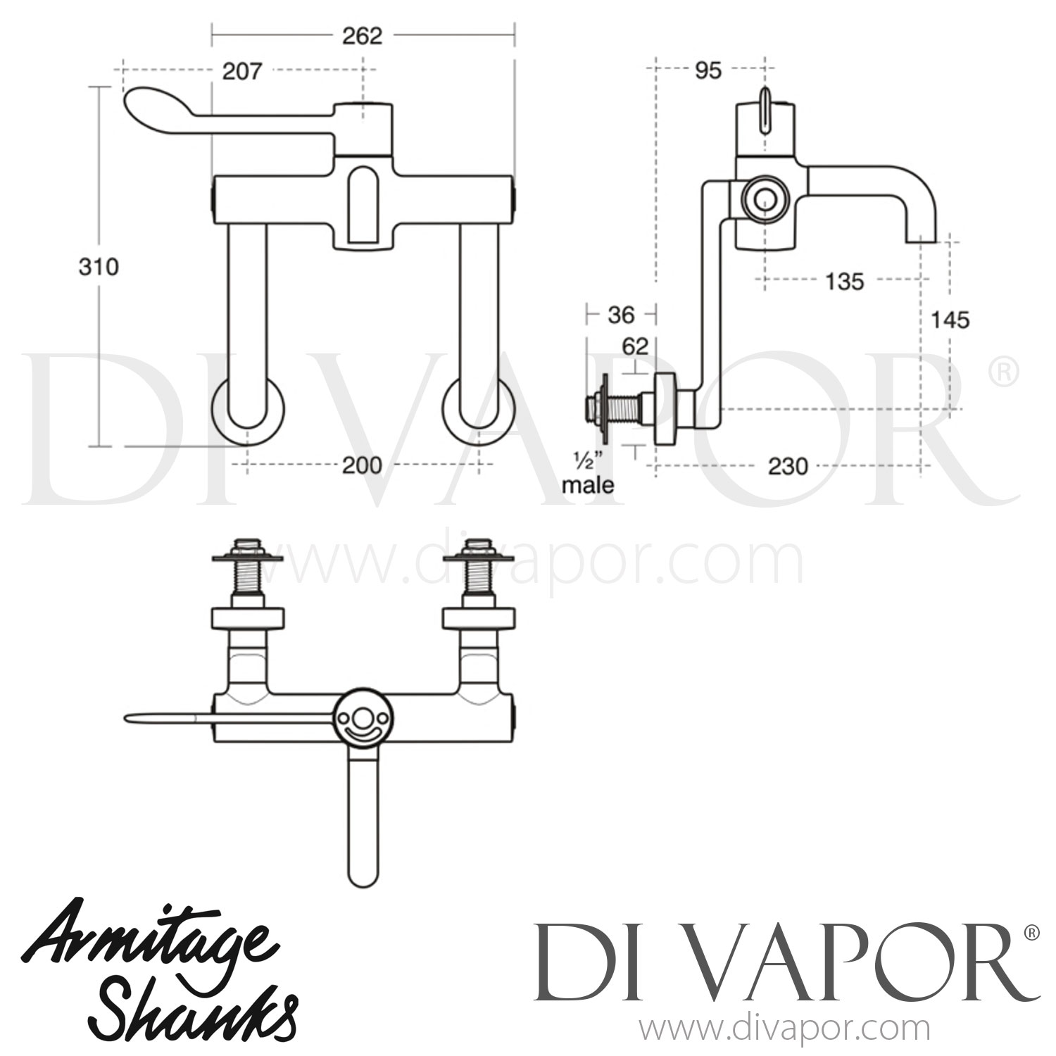 Armitage Shanks S8243AA Markwik Sequential Thermostatic Basin / Sink ...