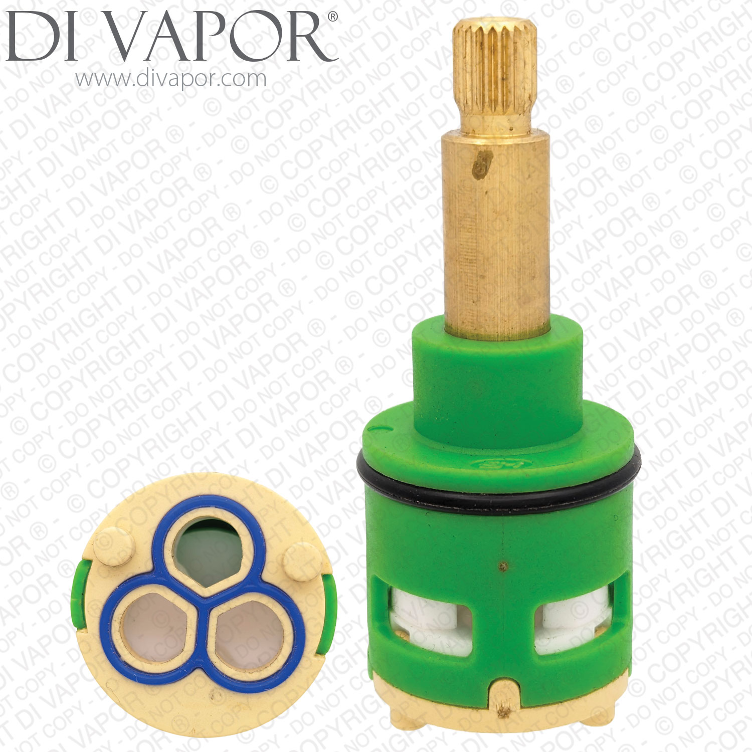 26mm 3-Way Diverter Cartridge - Height 64mm - 20 Spline - 28mm Spindle