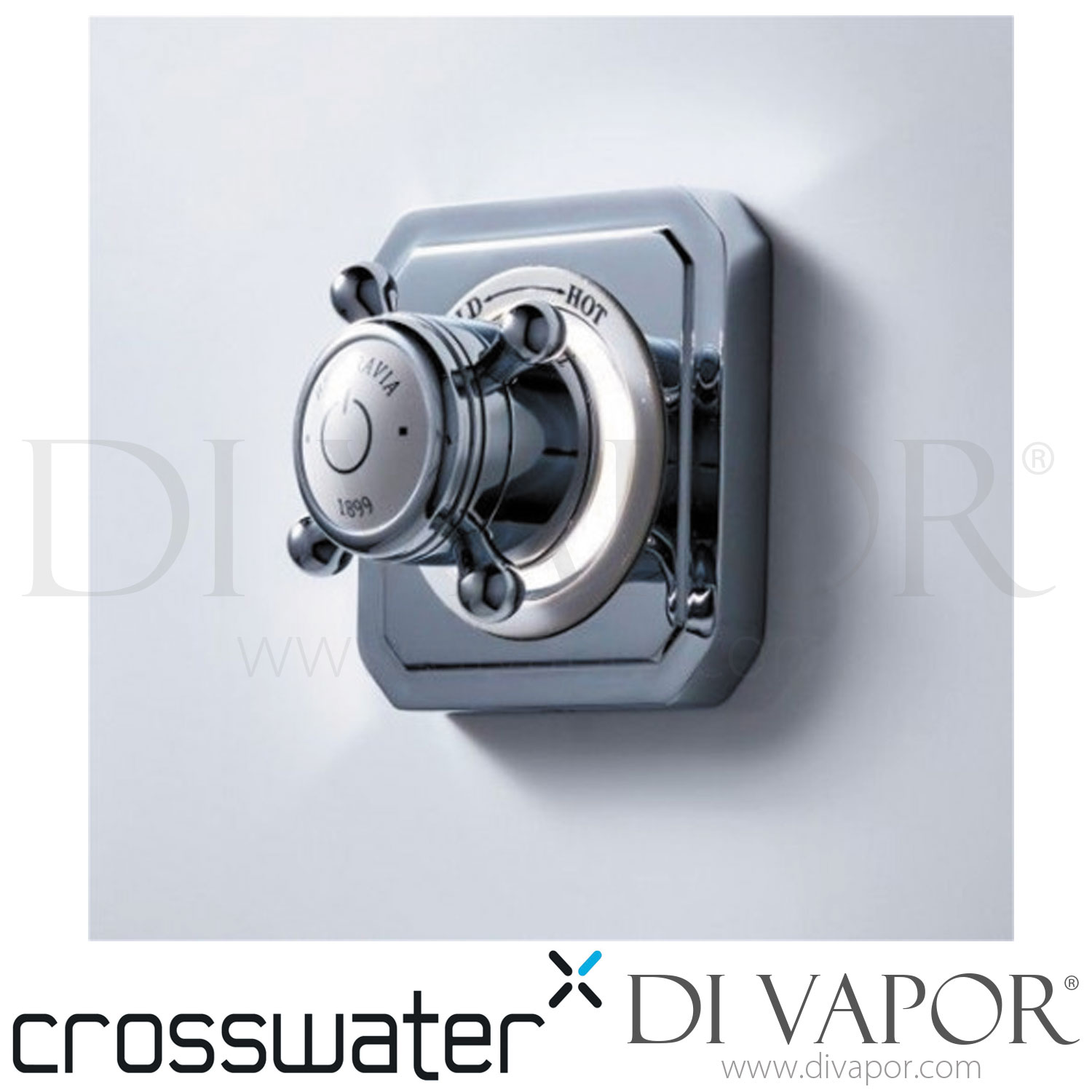 Crosswater SOLOBLLP Belgravia Digital Trim Kit Single Outlet Crosshead ...
