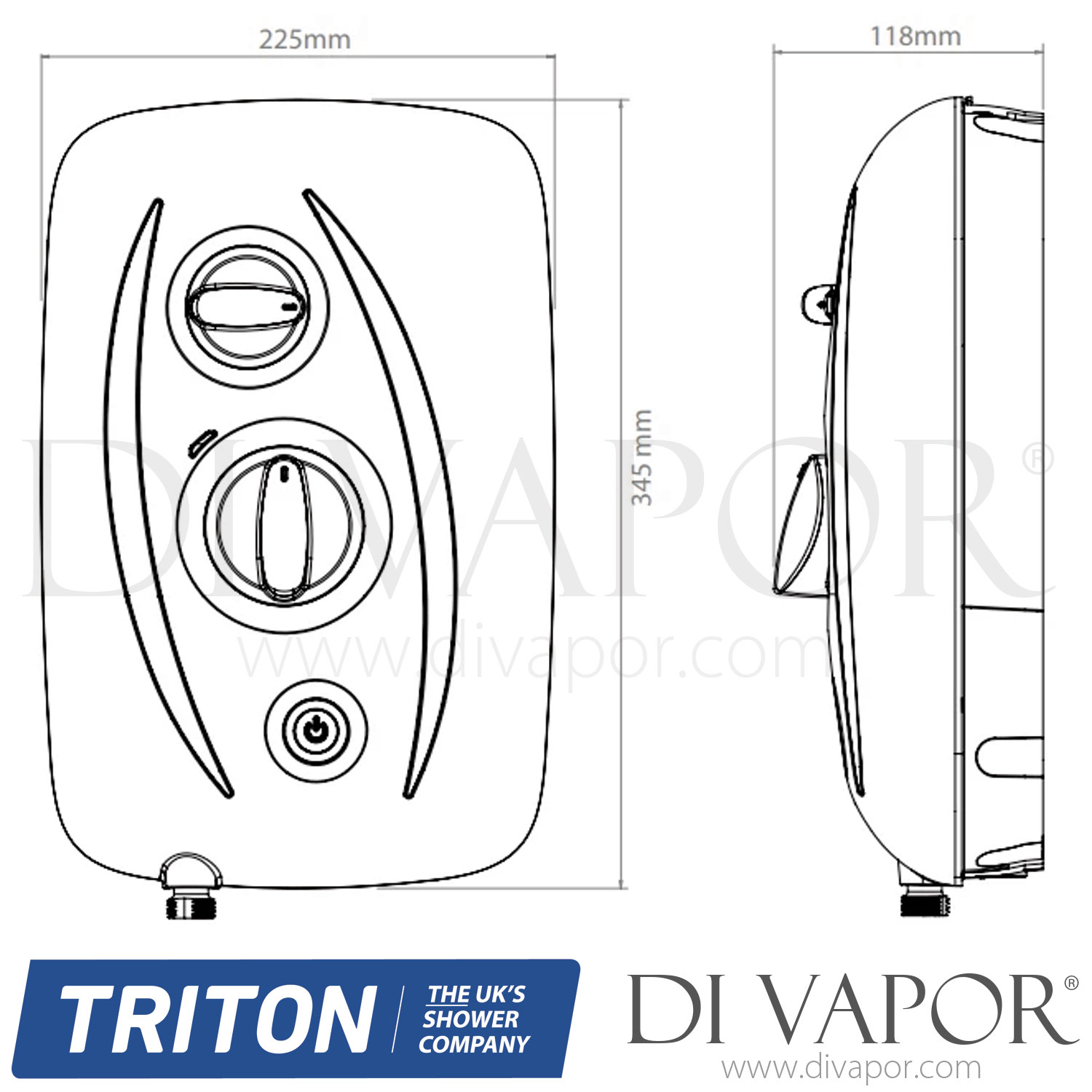 Triton Sp8008zffthm T80z Thermostatic Fast Fit Electric Shower 8 5kw