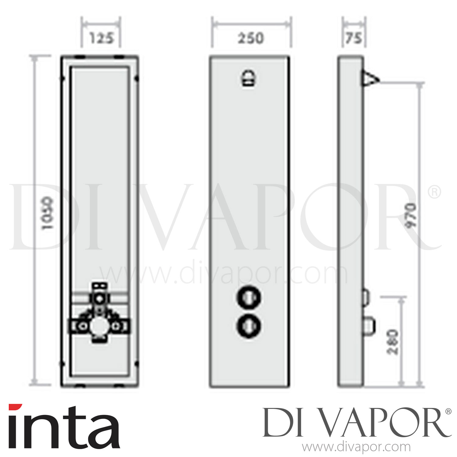 Inta SP9210CP Shower Panel Stainless Steel Spare Parts