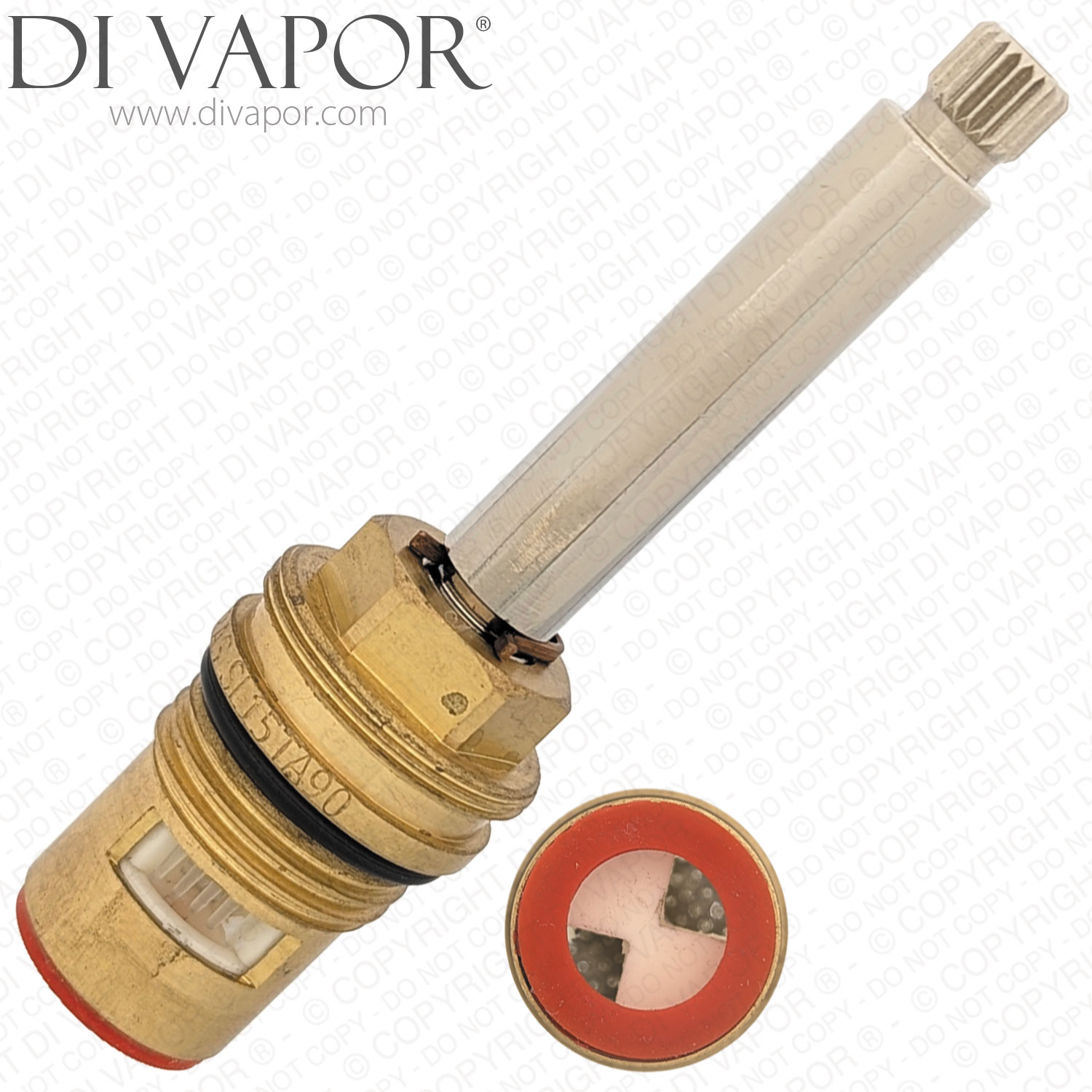 88mm 1/2" Hot Flow Cartridge with Nickel Spindle - SSL15TA90 88GP WRAS