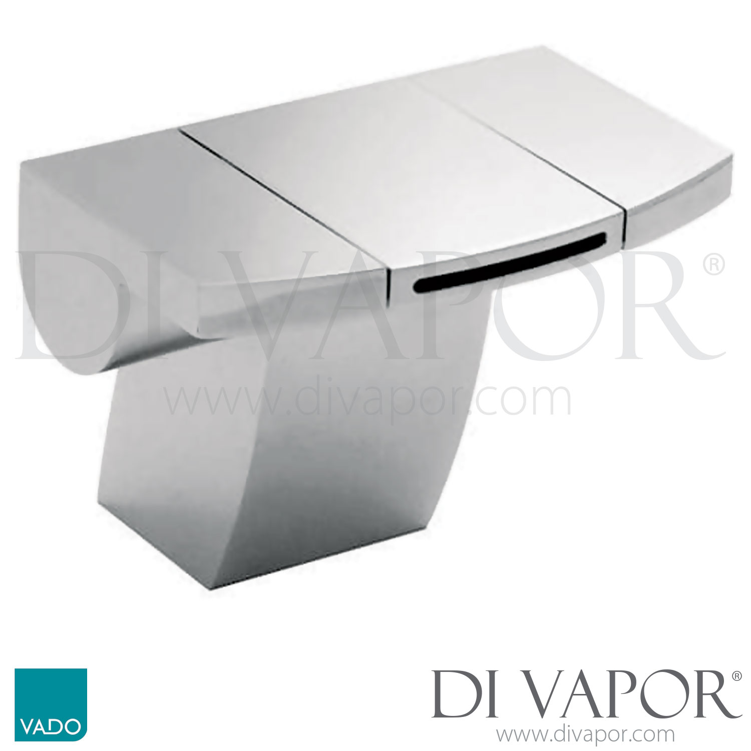 VADO SUM-100/SB-C/P Summit Mono Basin Tap Mixer without Clic-clac Waste ...