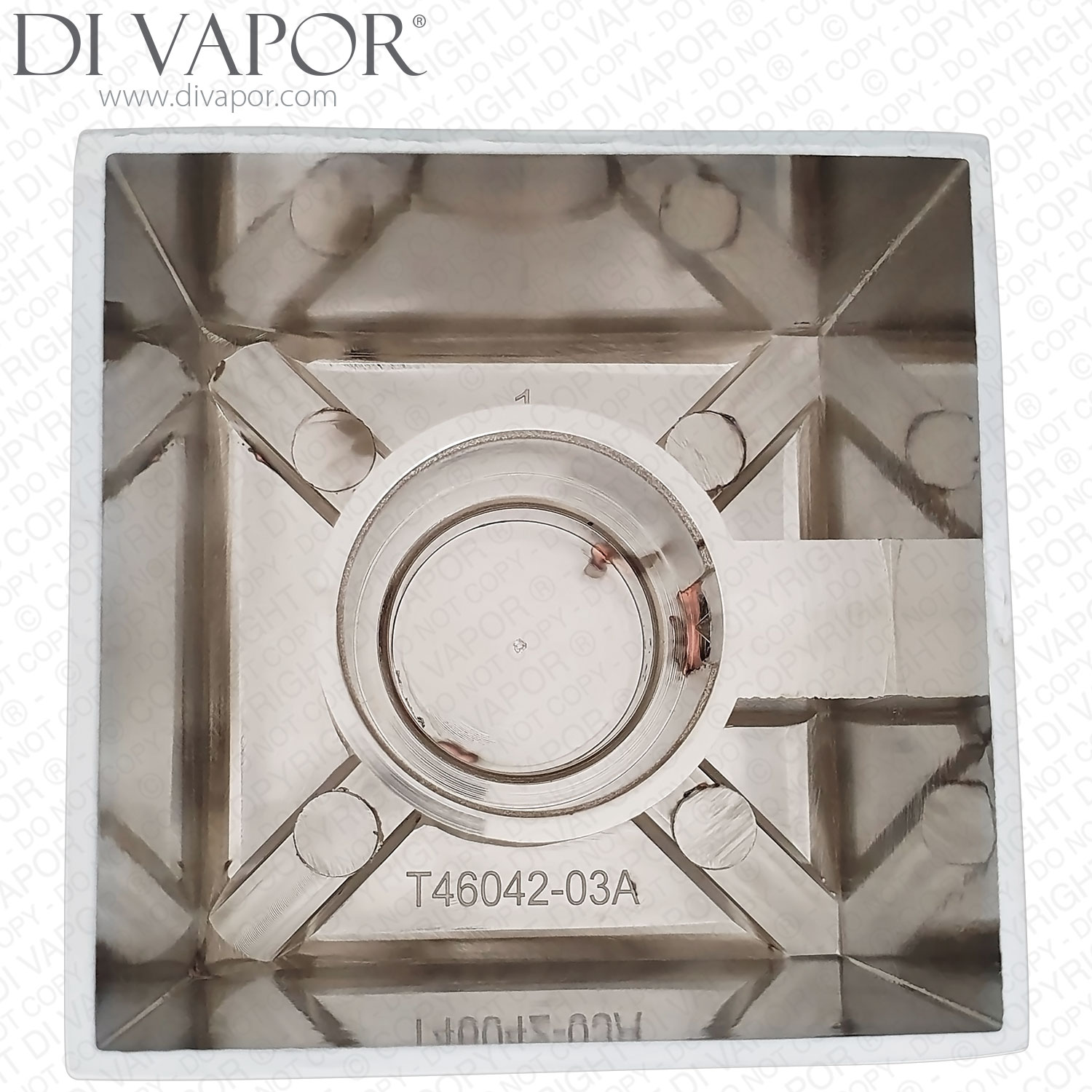 T46042-03A Shower Valve Square Flow Control Handle Knob - Chrome