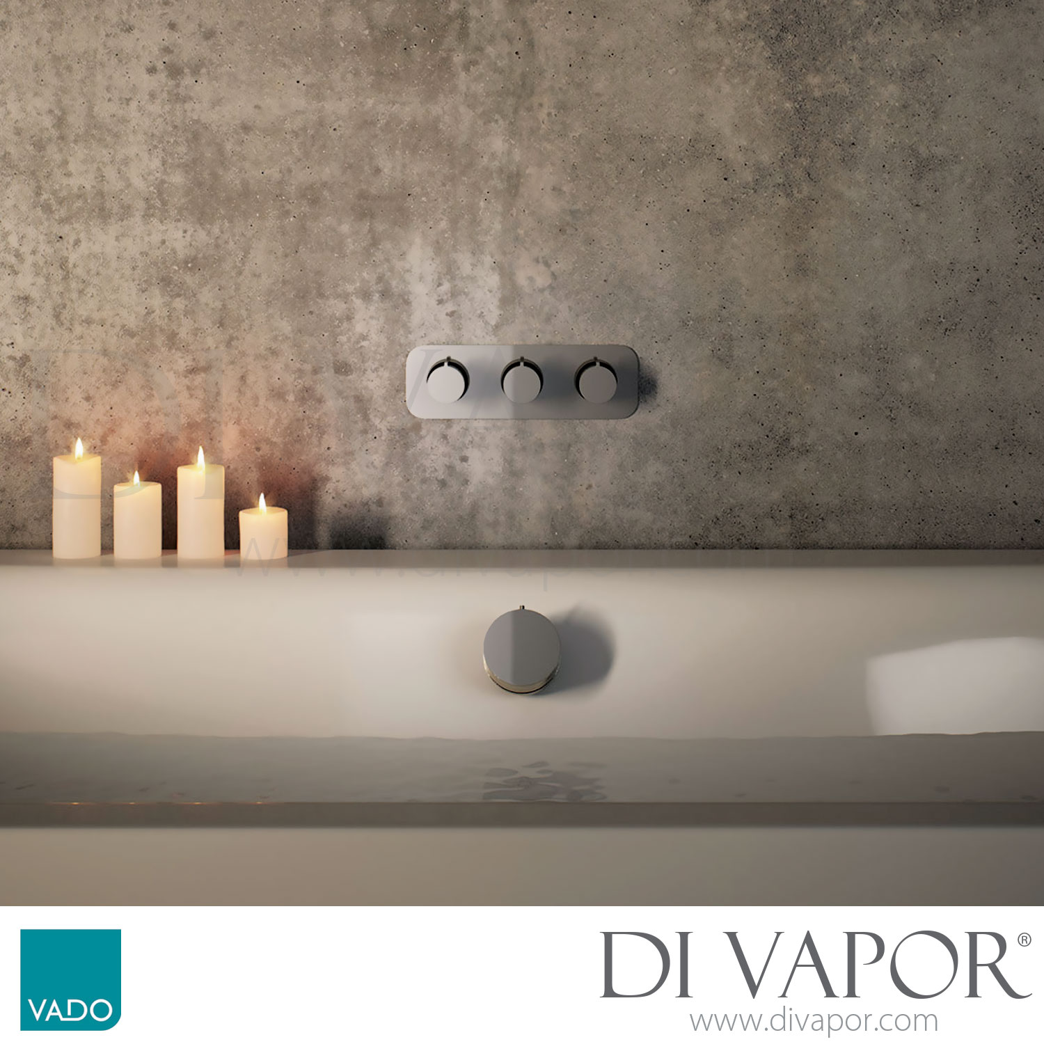 VADO TAB-128/2-H-ALT-C/P Tablet Altitude Horizontal Concealed 2 Outlet ...