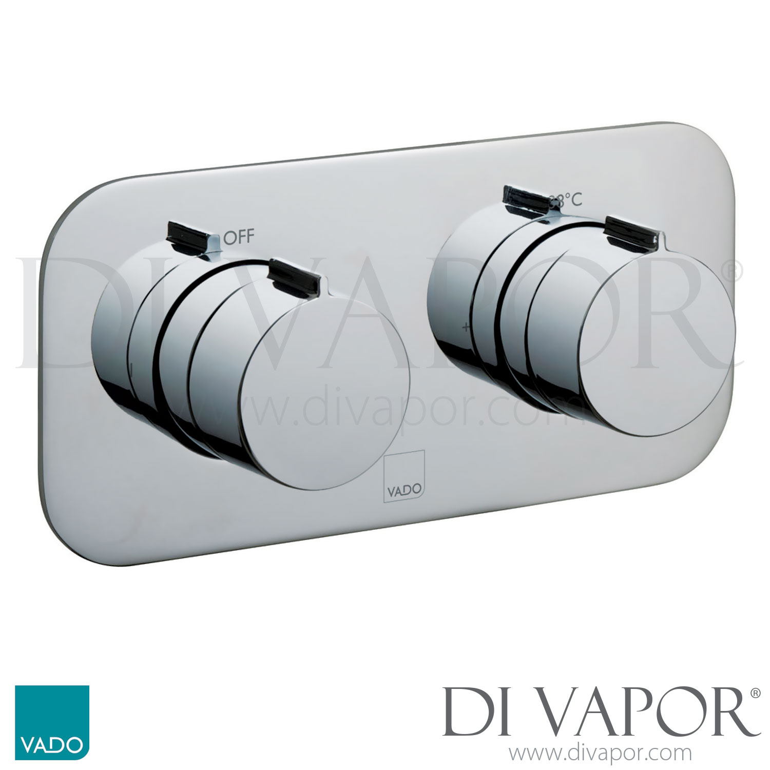 VADO TAB-148-H-ALT-C/P Tablet Altitude Horizontal Concealed 1 Outlet, 2 ...