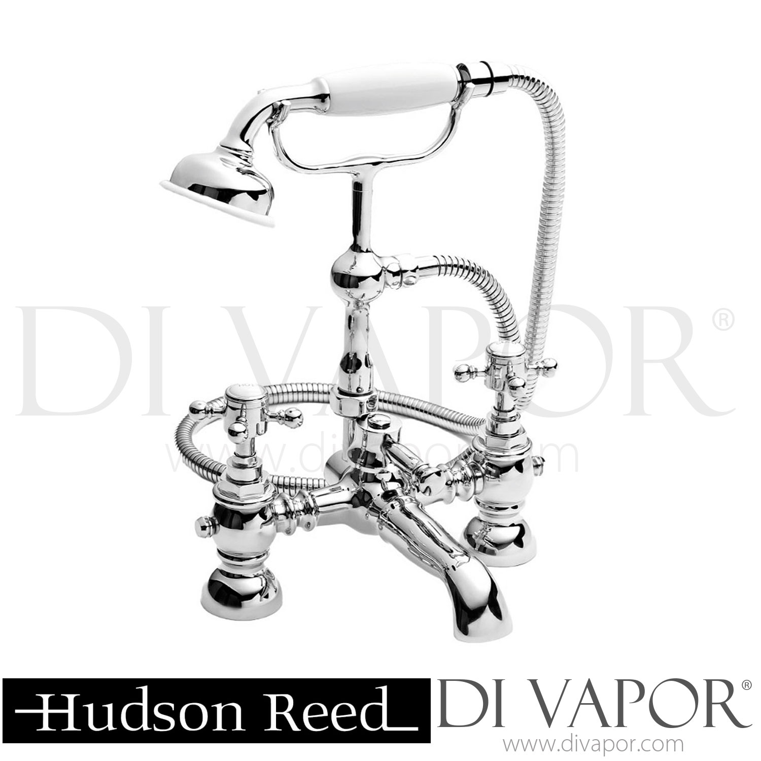 Ultra Traditional Edwardian York Bath Shower Mixer & Shower Kit ...