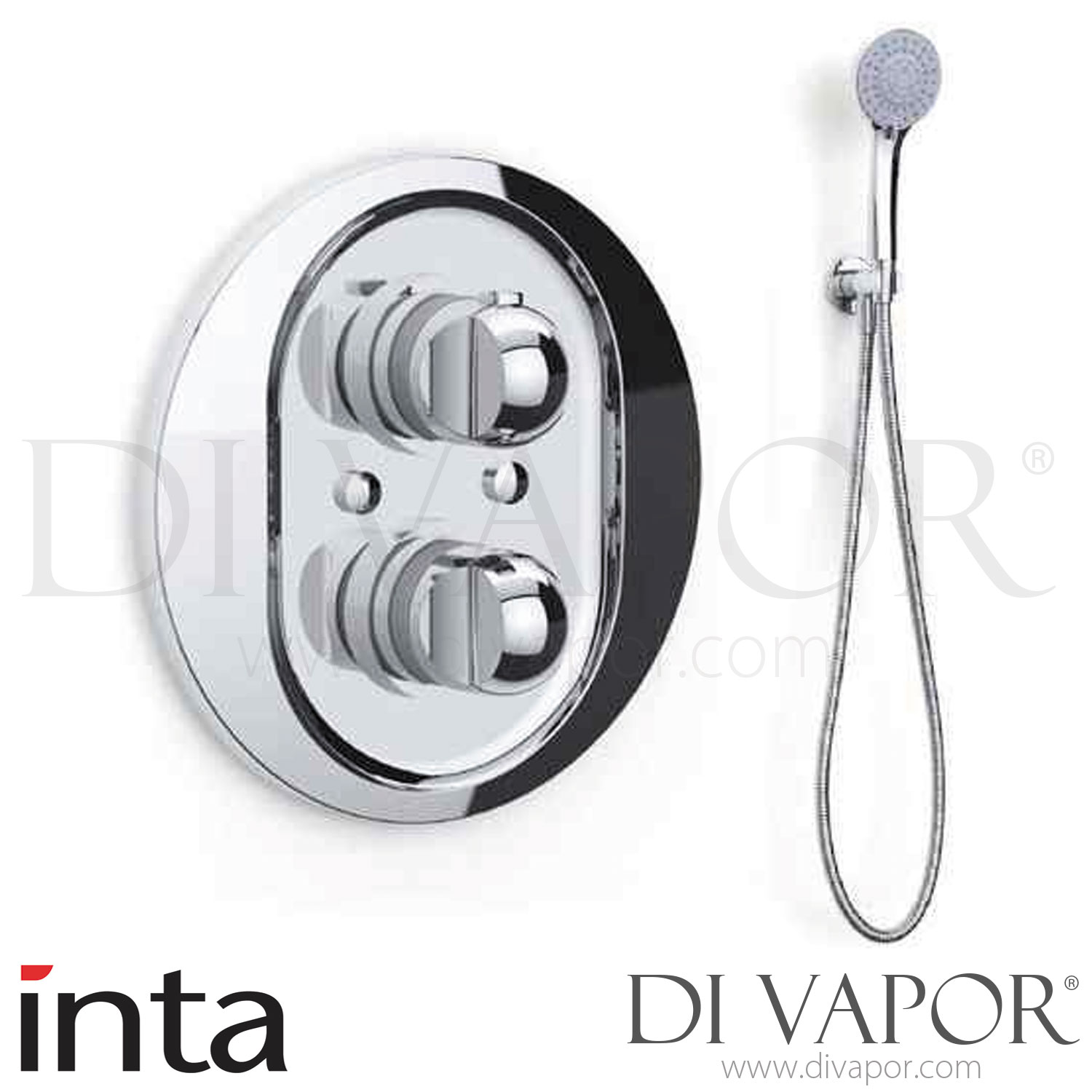 Inta TEL10 Telo Thermostatic Concealed Mixer Shower with Rinse Station ...