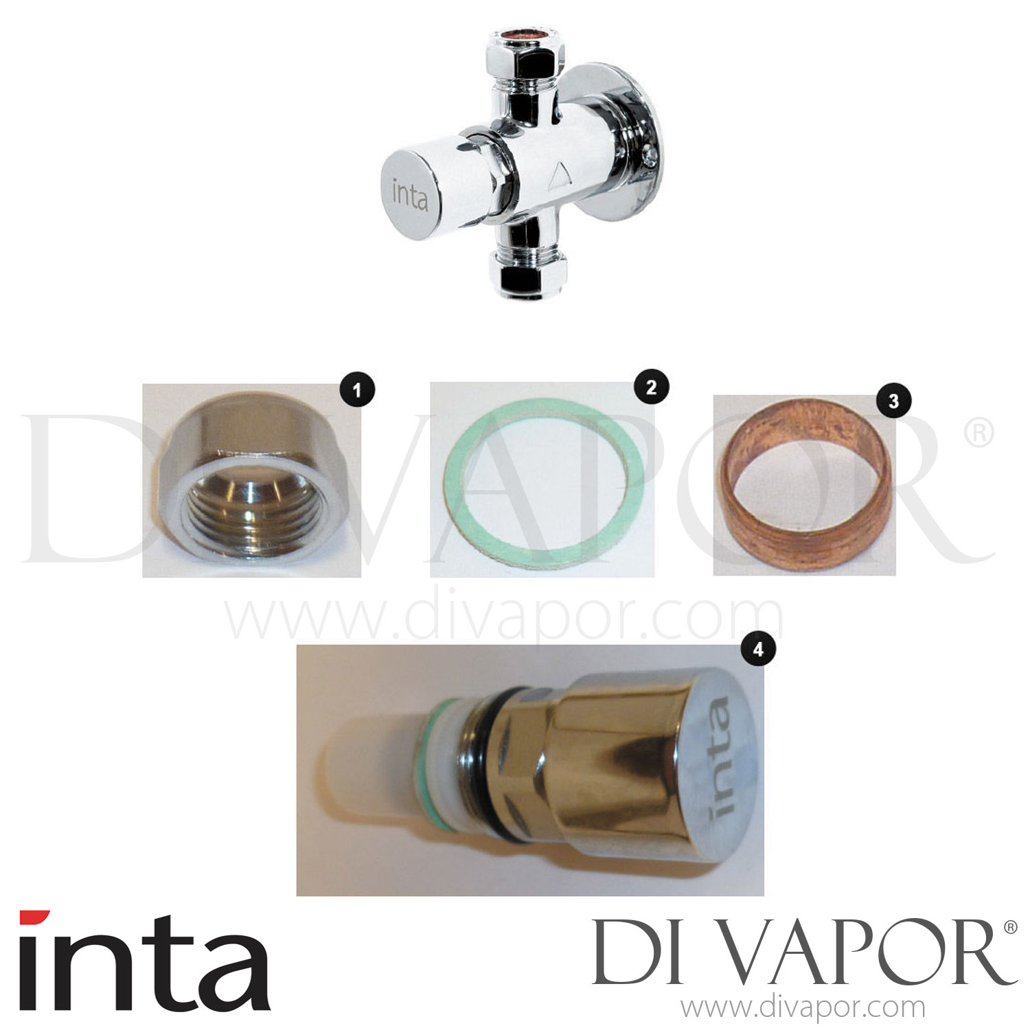 Inta TF992CP Exposed Timed Flow Shower Control Spare Parts