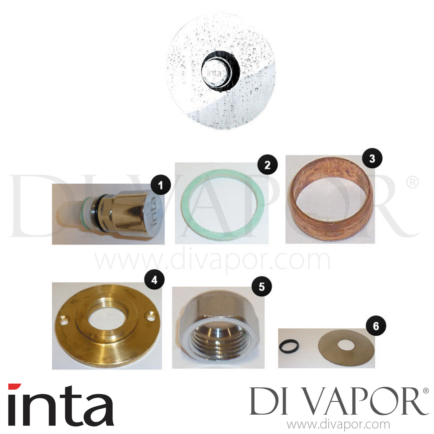 Inta TF99730CP Concealed Timed Flow 30 Seconds Shower Control Spare Parts