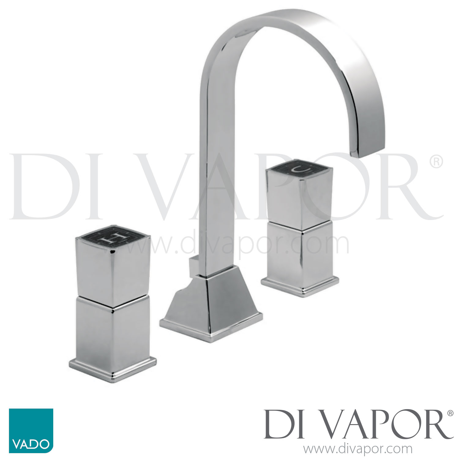 VADO TIM-101/W-C/P Time 3 Hole Basin Mixer Tap with Pop-Up Waste Spares