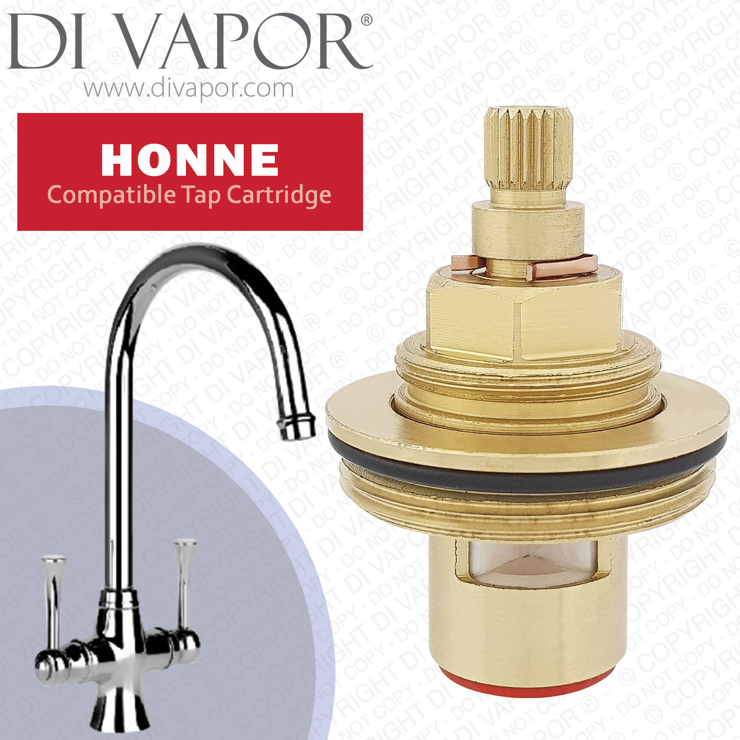 TEKA Honne Hot Tap Cartridge 20 Splines with Collar Bush Compatible ...