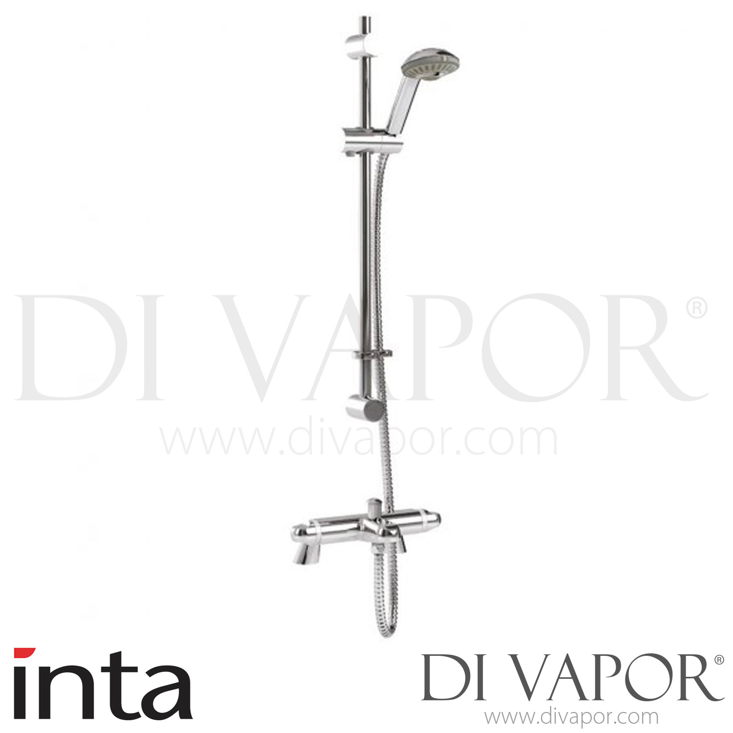 Inta Telo Thermostatic Bath Shower Mixer Tap with Shower Kit & Legs ...