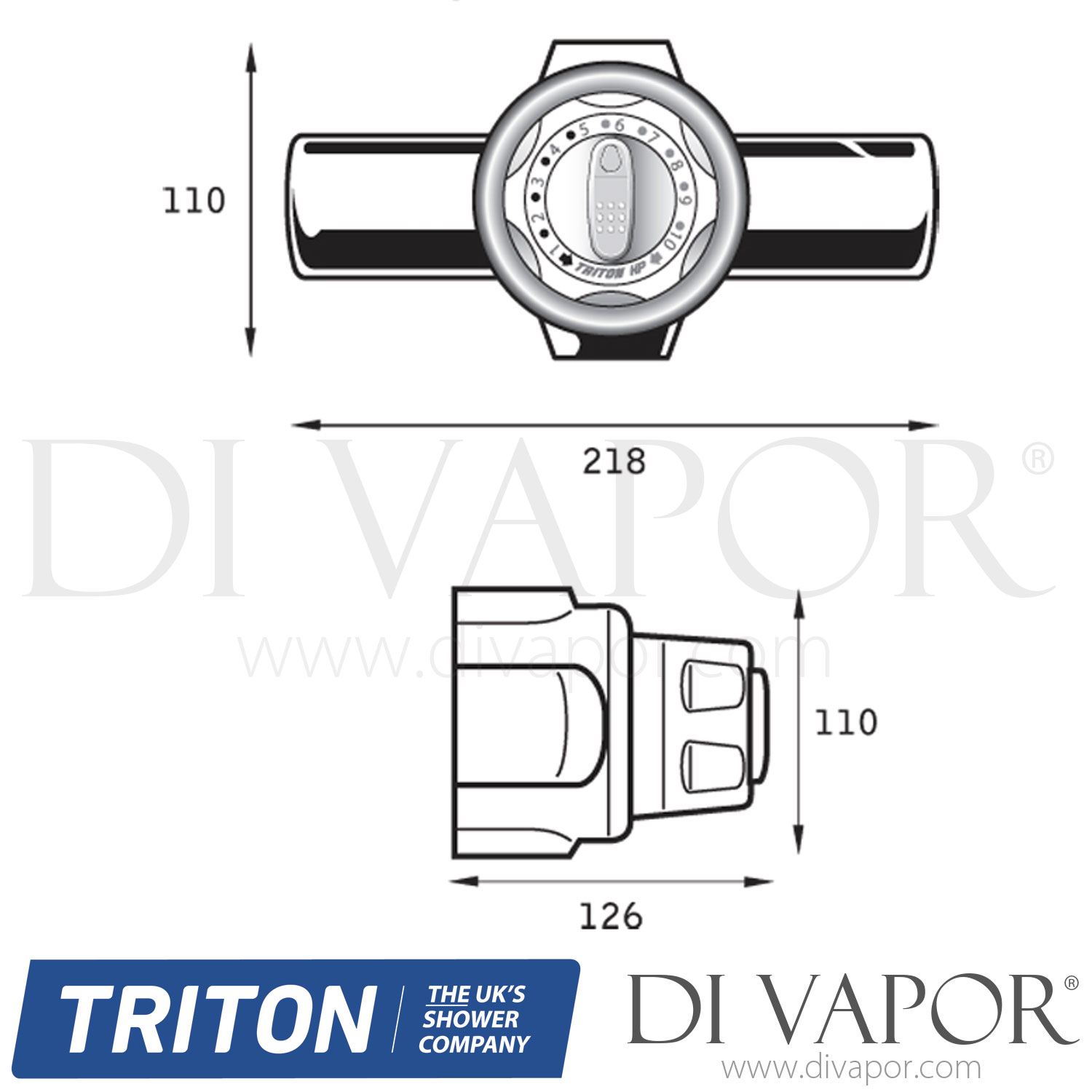 Triton HP Exposed Mixer Shower - White/Chrome - June 2008 - Spare Parts ...