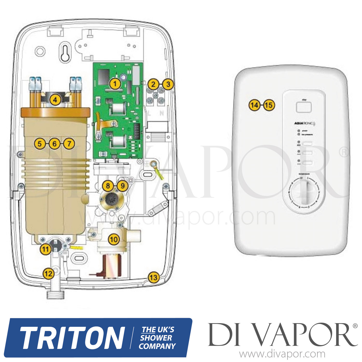 Triton Aquatronic 4 Electric Shower Spare Parts - TR DV 581