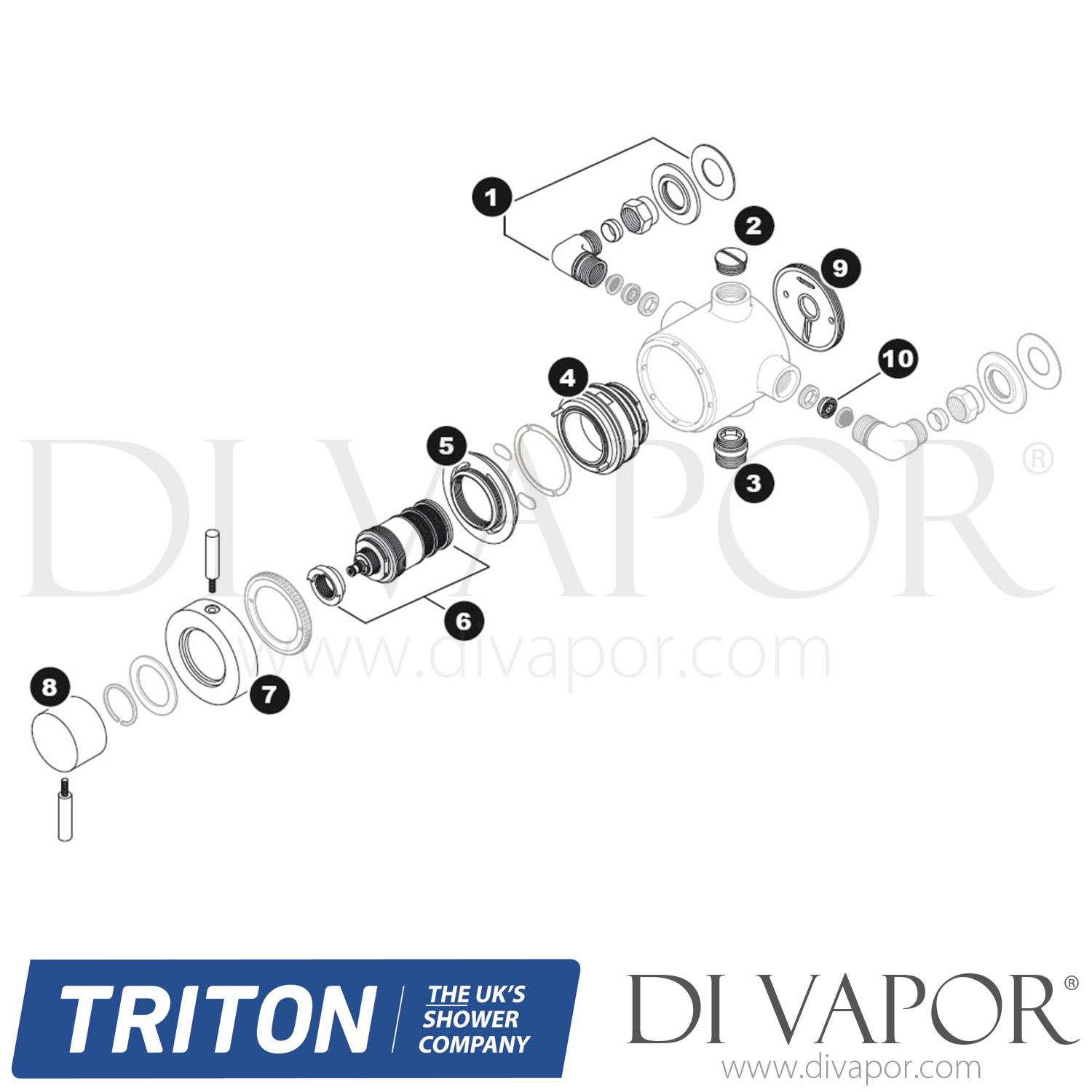 Triton Concentric Exposed Thermostatic TMV3 Mixer Valve Spare Parts ...