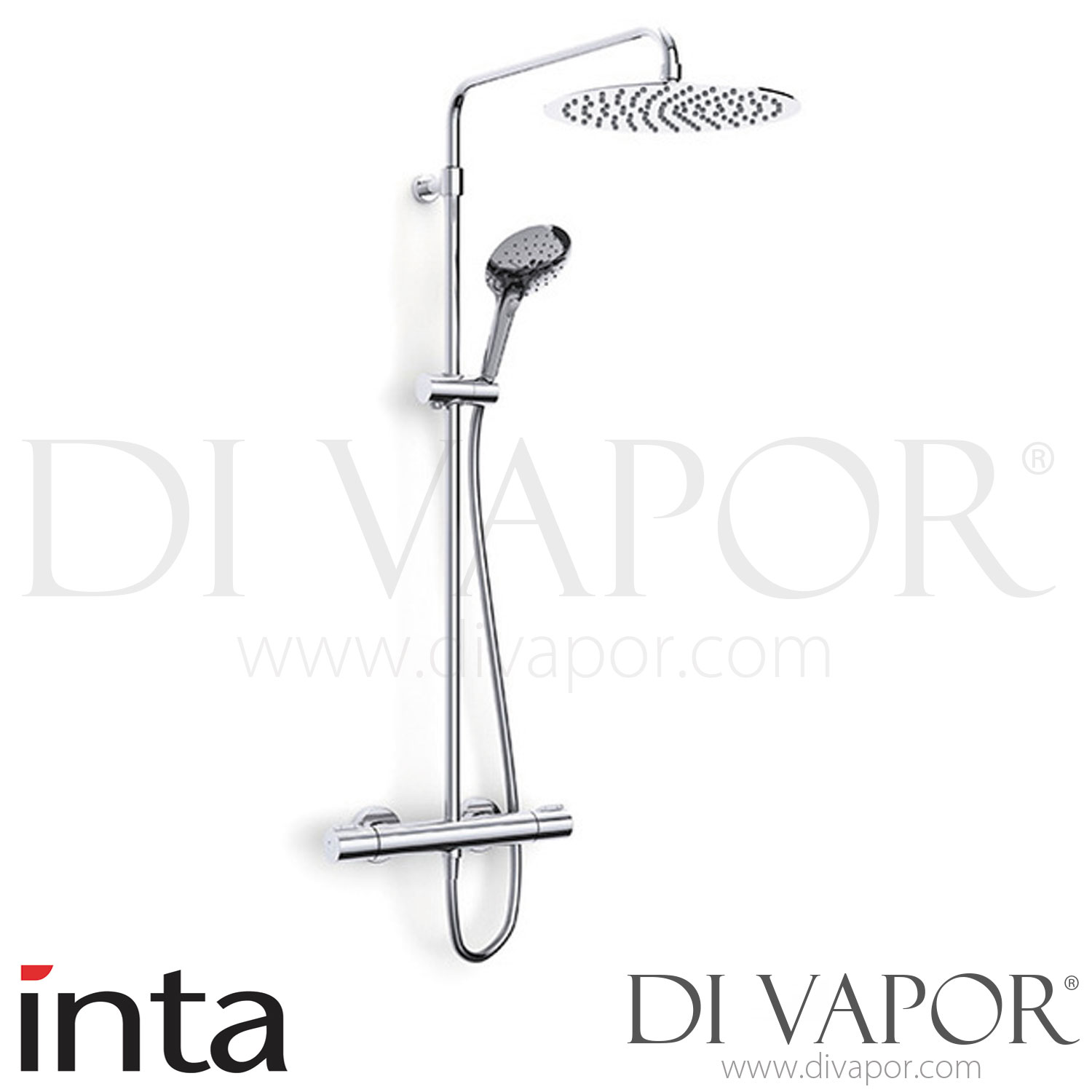 Inta TR20025CP Trade-Tec Optimo-Cool Dual Outlet Thermostatic Bar ...
