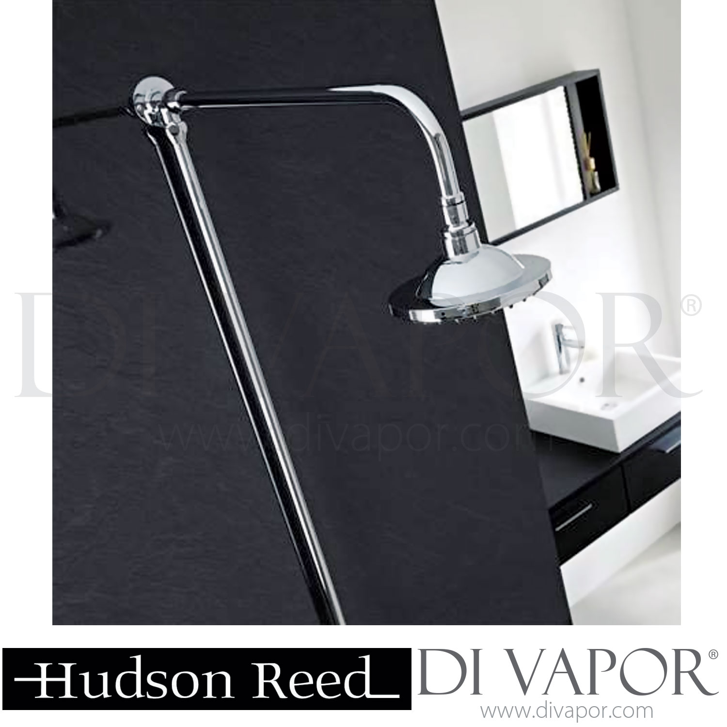 Hudson Reed Traditional Dual Exposed Thermostatic Shower Valve & Rigid ...