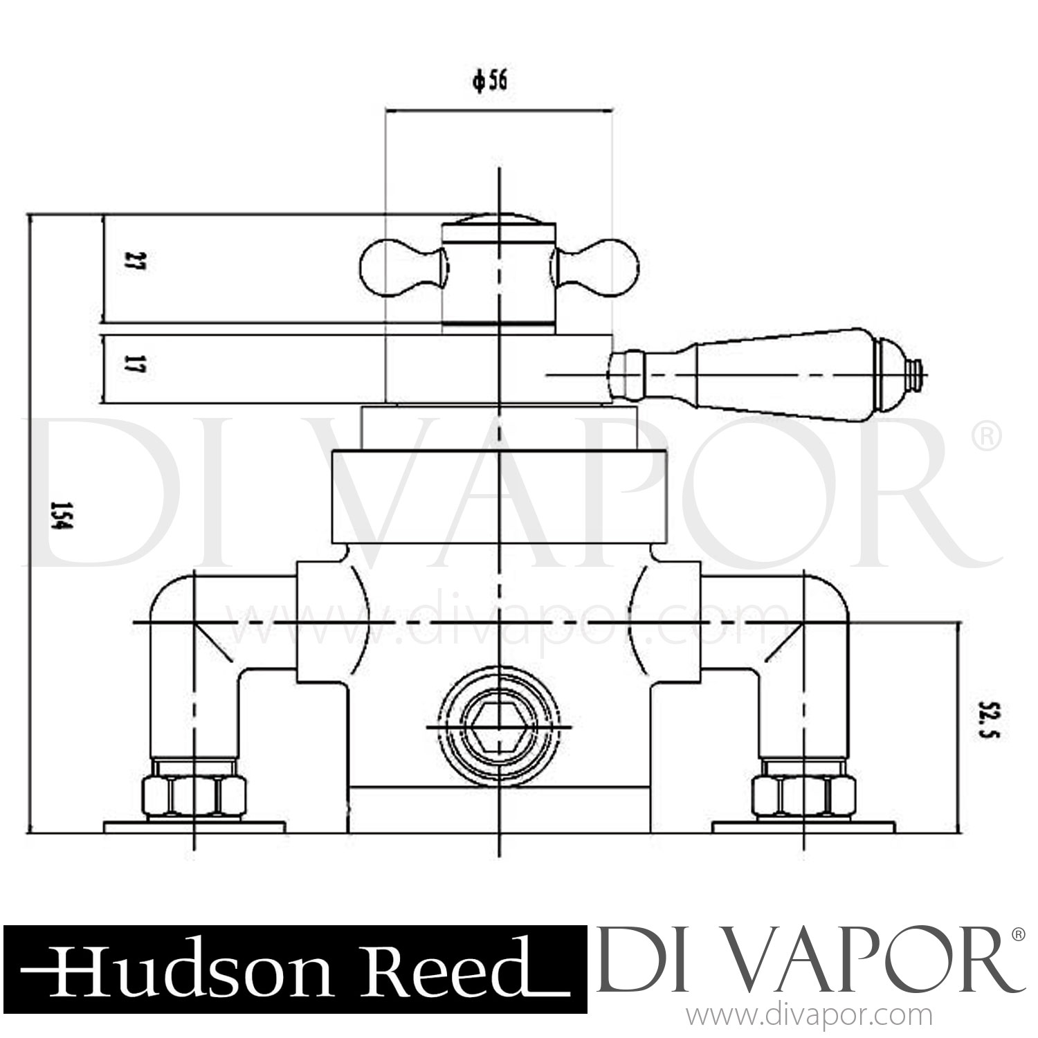 Hudson Reed Topaz White Dual Exposed Thermostatic Shower Valve Chrome ...