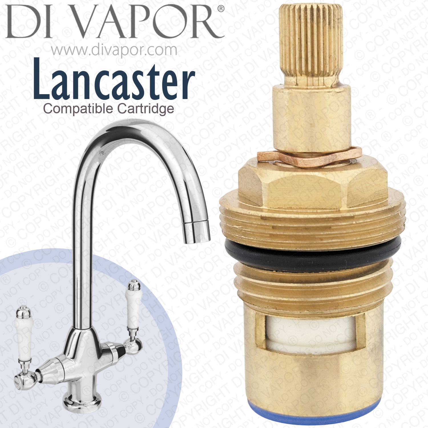 Victorian Plumbing Dual Lever Traditional Cold Tap Cartridge Compatible ...