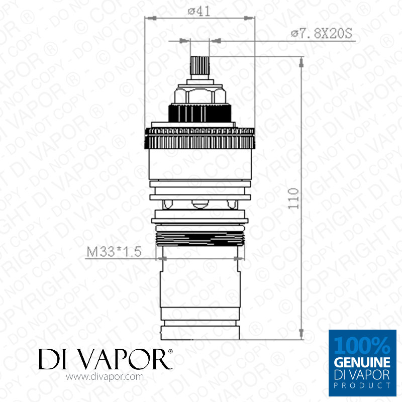 Thermostatic Cartridge for Deva VSNVCONT04 Vision Concentric Shower ...