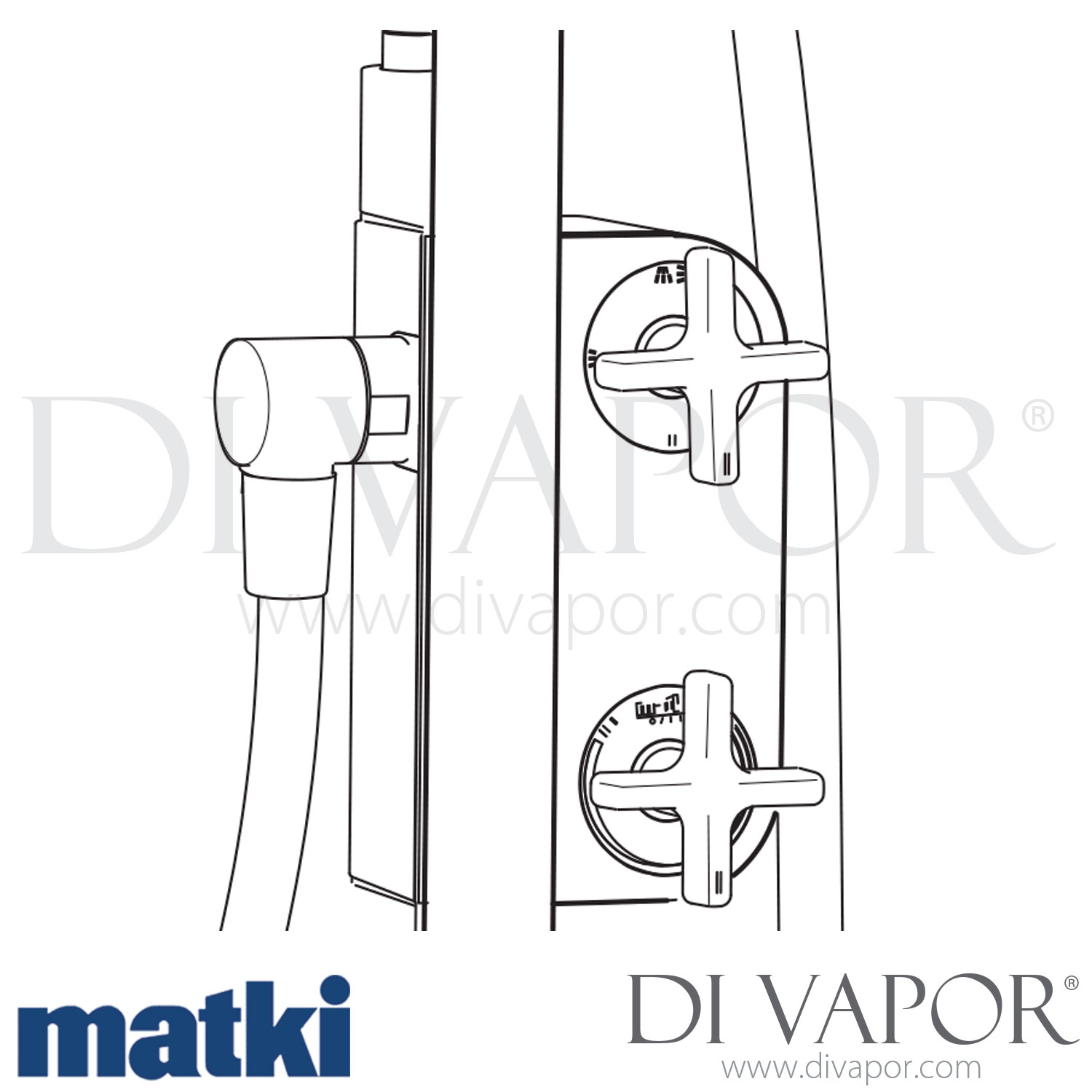Matki WCR/WCD Walk-In Shower Valve Spare Parts