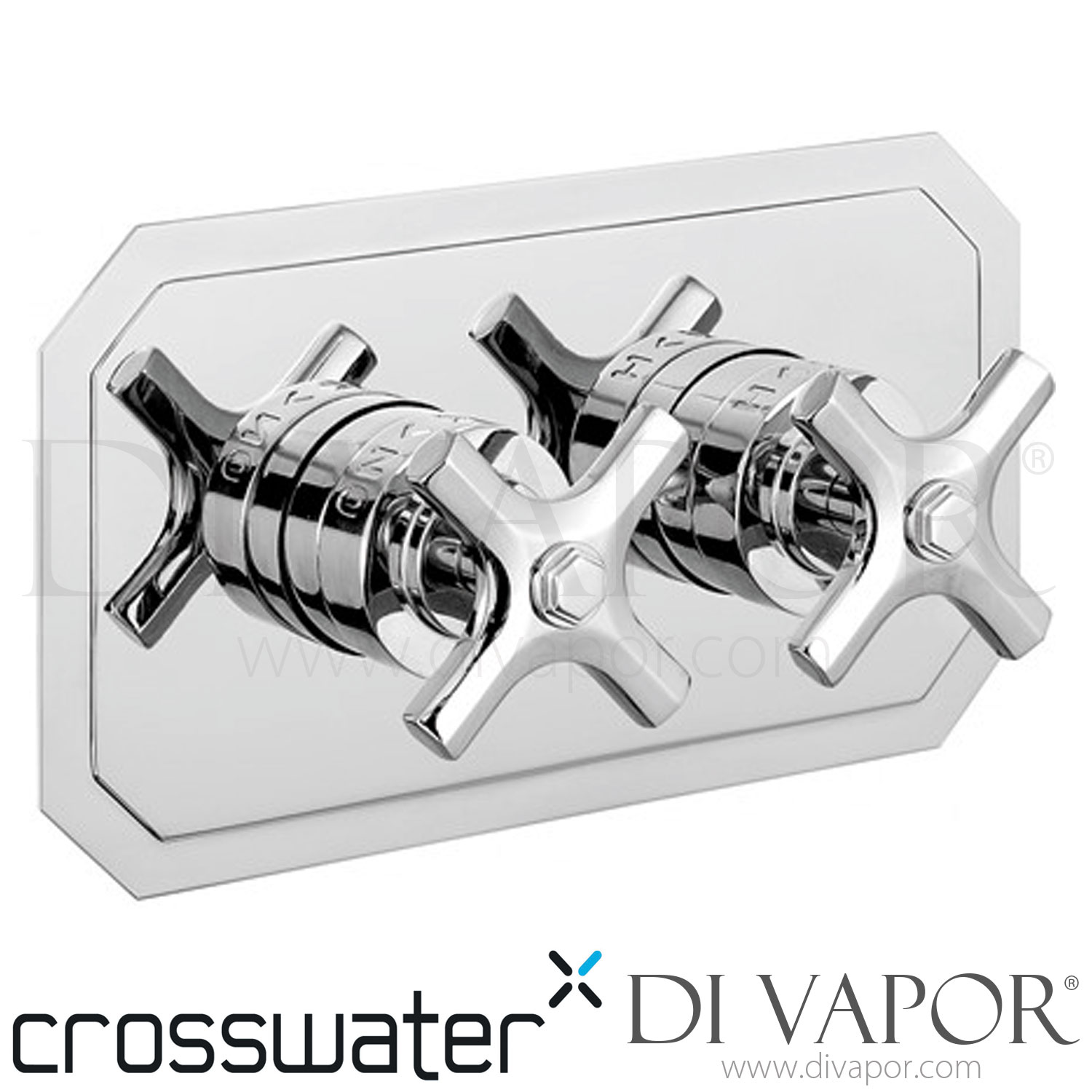 Crosswater WF1501RC_VS+ Waldorf Crosshead Thermostatic Shower Valve ...