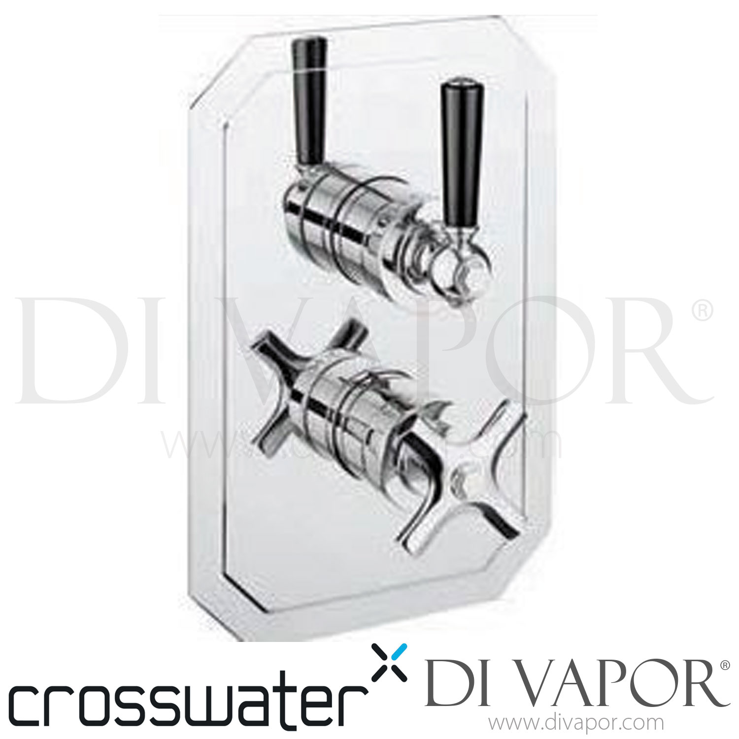 Crosswater WF2000RC_LV_VS+ Waldorf Thermostatic Shower Valve with 2 Way ...