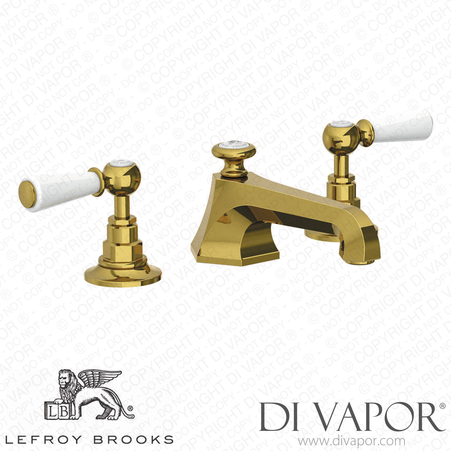 Lefroy Brooks Mackintosh Basin Mixer With Classic White Levers And Pop ...