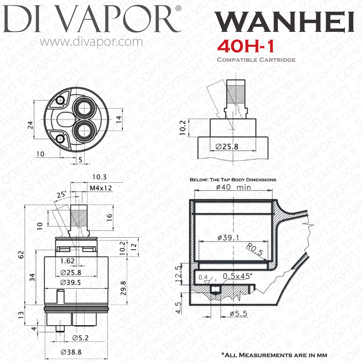 Wanhai 40mm 40H-1 Cartridge Replacement