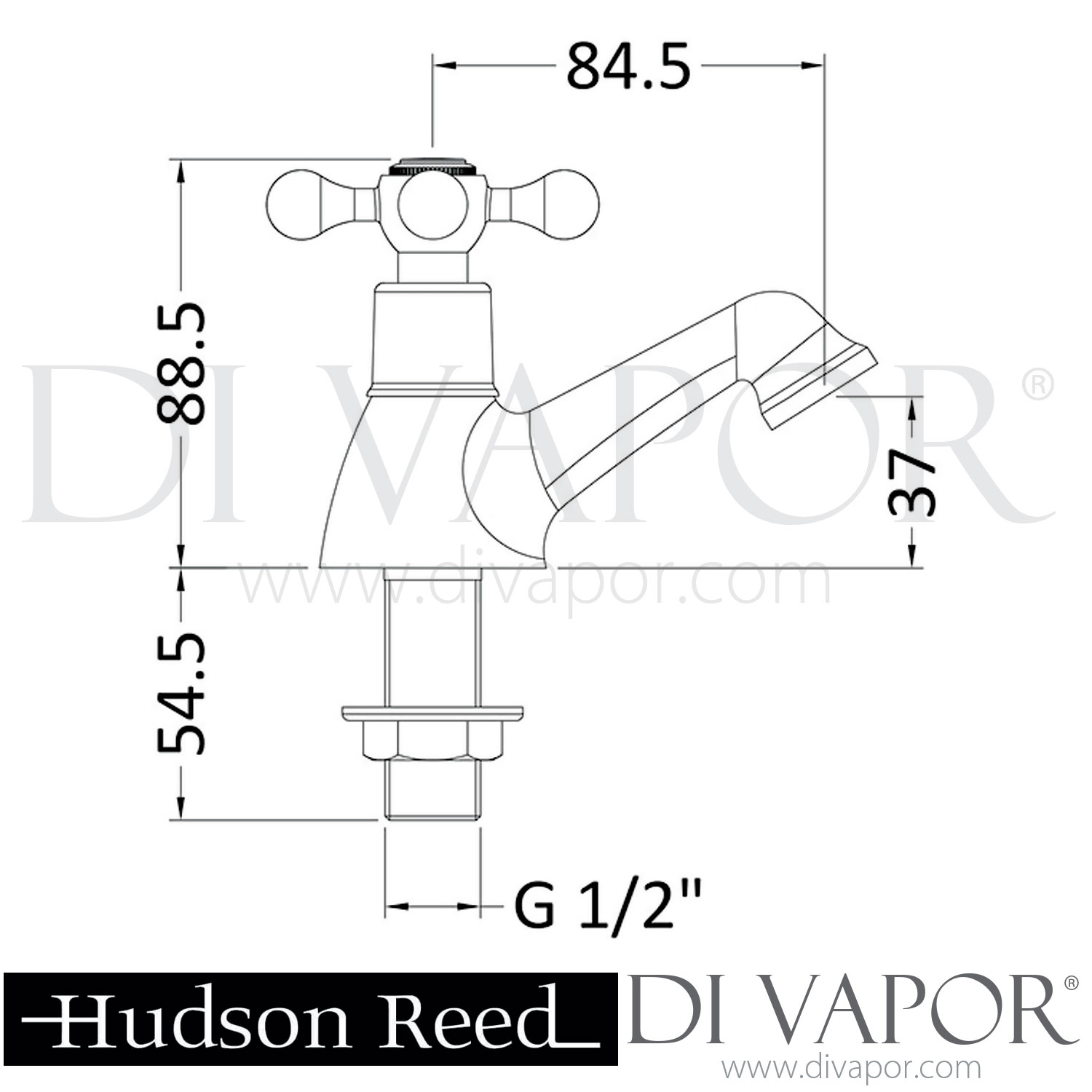 Hudson Reed / Nuie X381 Viscount Crosshead Traditional Basin Taps Spare ...