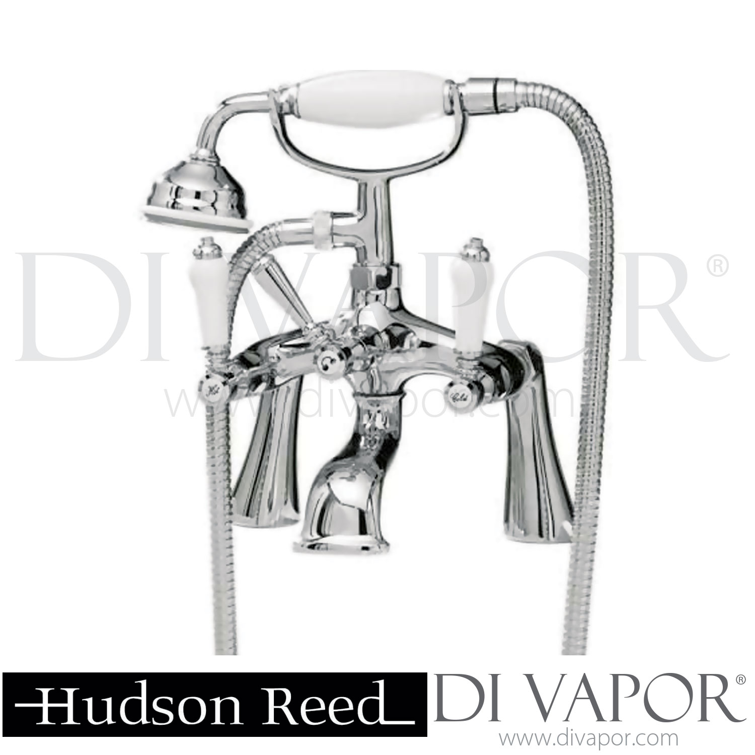 Hudson Reed / Ultra XM314 Bloomsbury Bath Shower Mixer with Shower Kit ...