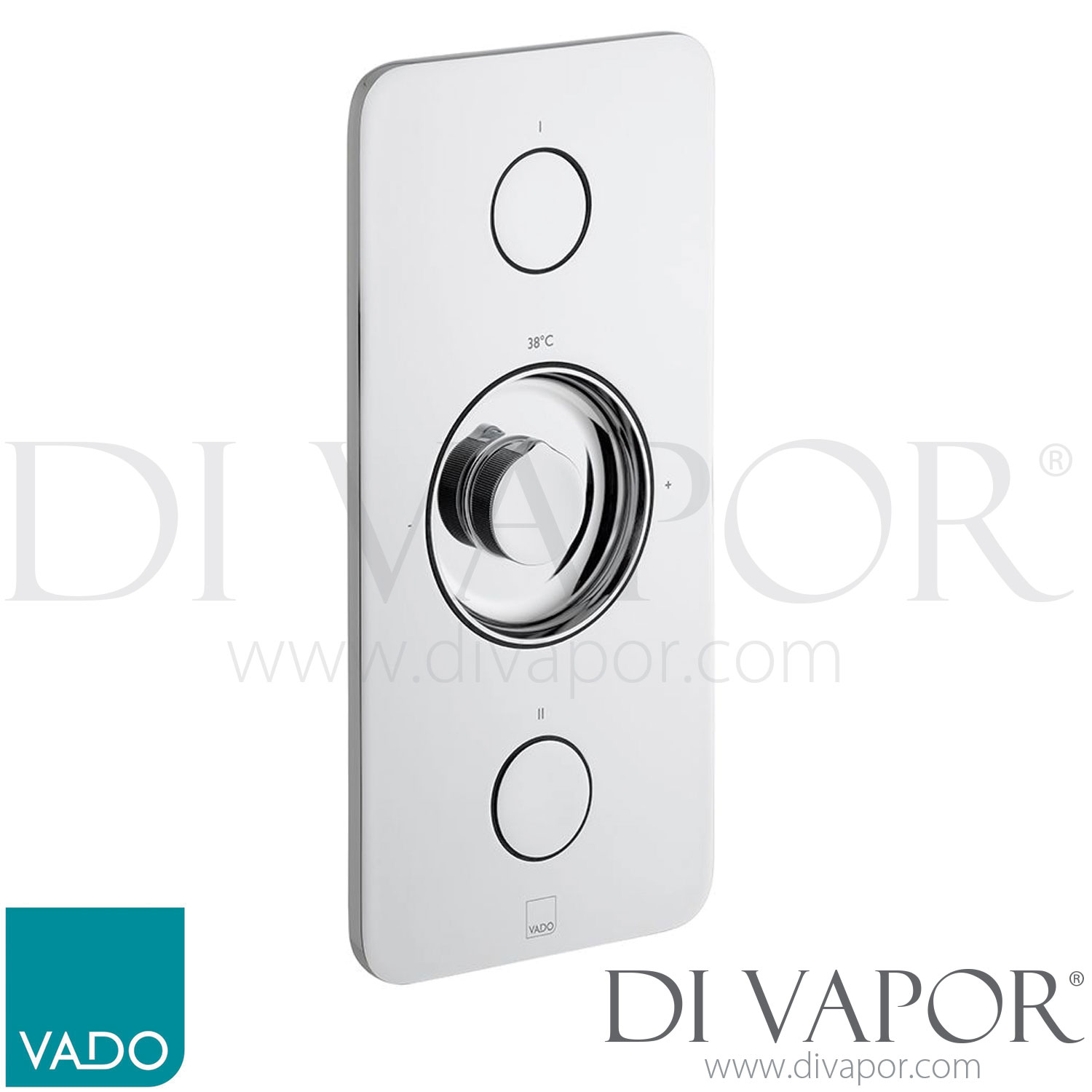 Vado ZON-128/2-CP Zone 2 Button 2 Outlet Vertical Concealed ...