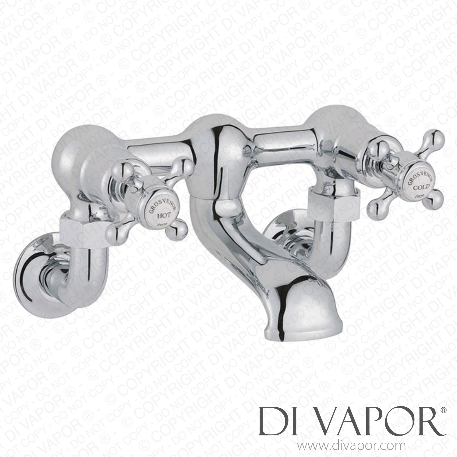 Butler & Rose br-cale-cross-wm-bath-filler Caledonia Crosshead Wall ...